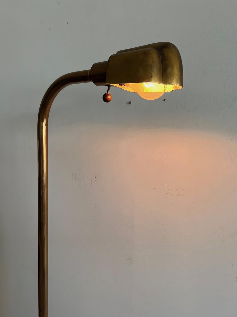 Unusual Brass Reading Lamp, ca' 1970's For Sale at 1stDibs