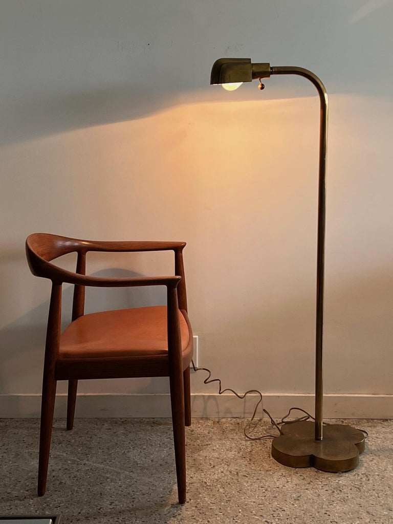 Unusual Brass Reading Lamp, ca' 1970's For Sale at 1stDibs