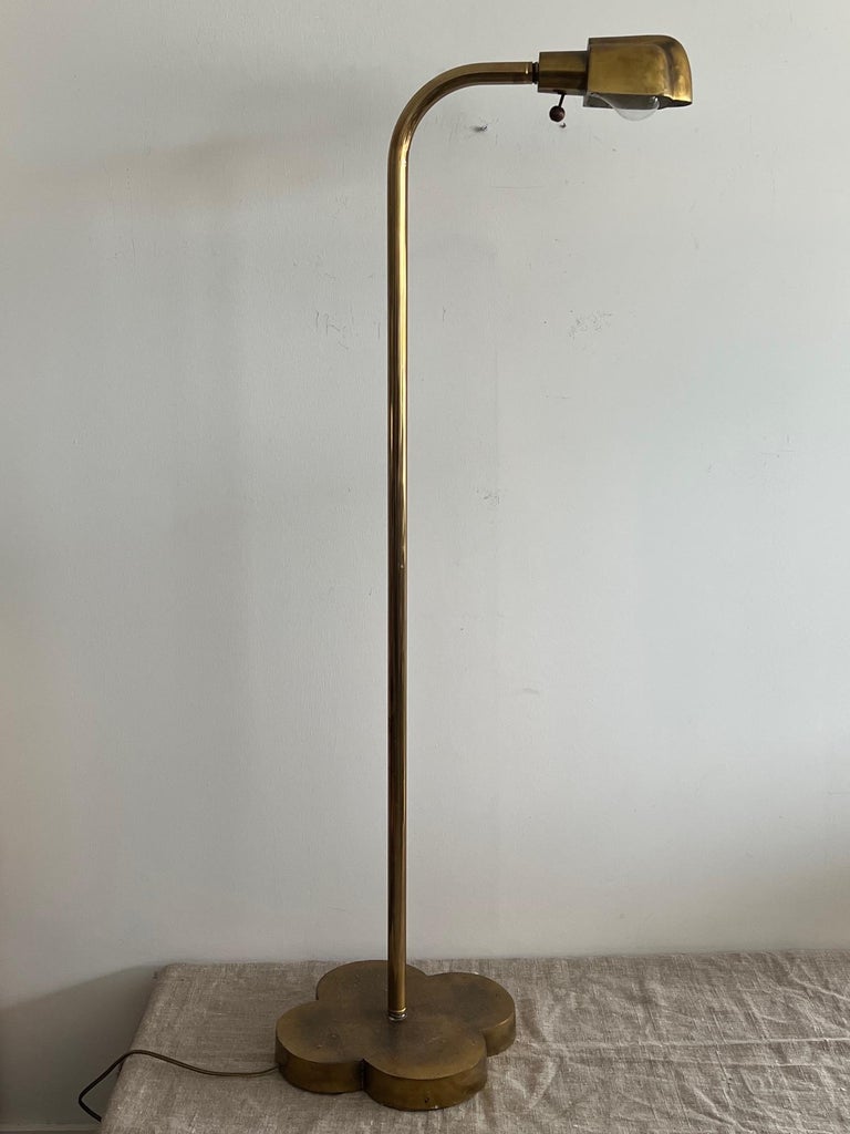 Unusual Brass Reading Lamp, ca' 1970's For Sale at 1stDibs