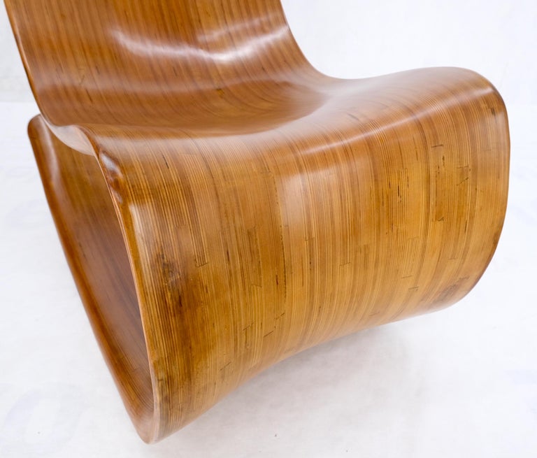 Unusual Cradle Shape Seat One Piece of S Curve Molded Wood Rocking ...