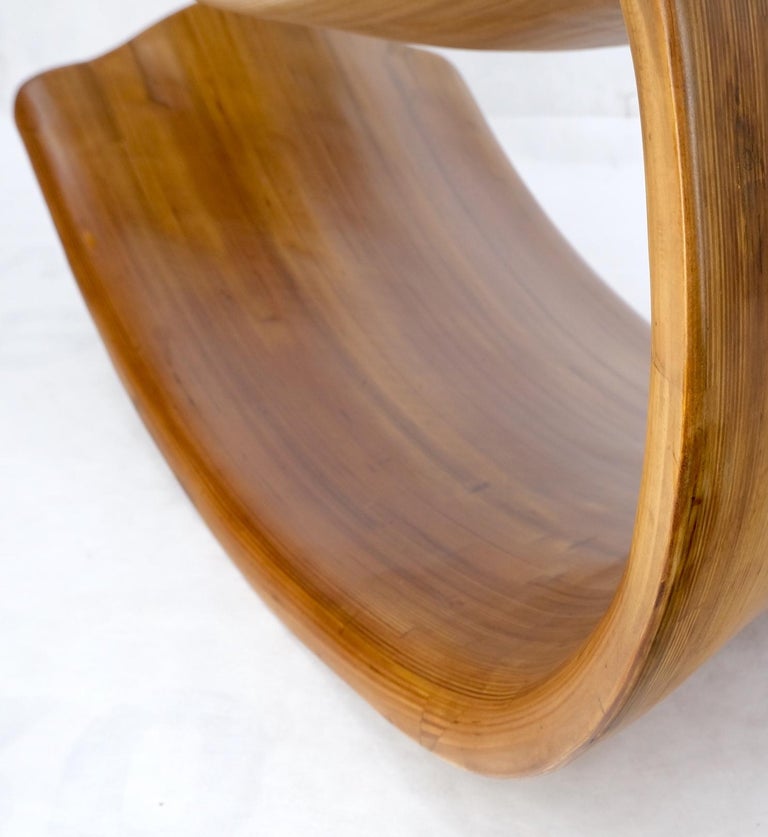 Unusual Cradle Shape Seat One Piece of S Curve Molded Wood Rocking ...