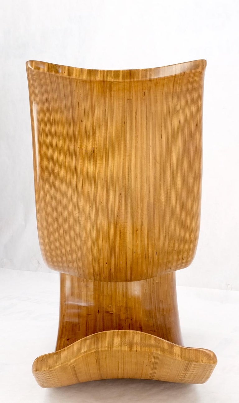 Unusual Cradle Shape Seat One Piece of S Curve Molded Wood Rocking ...