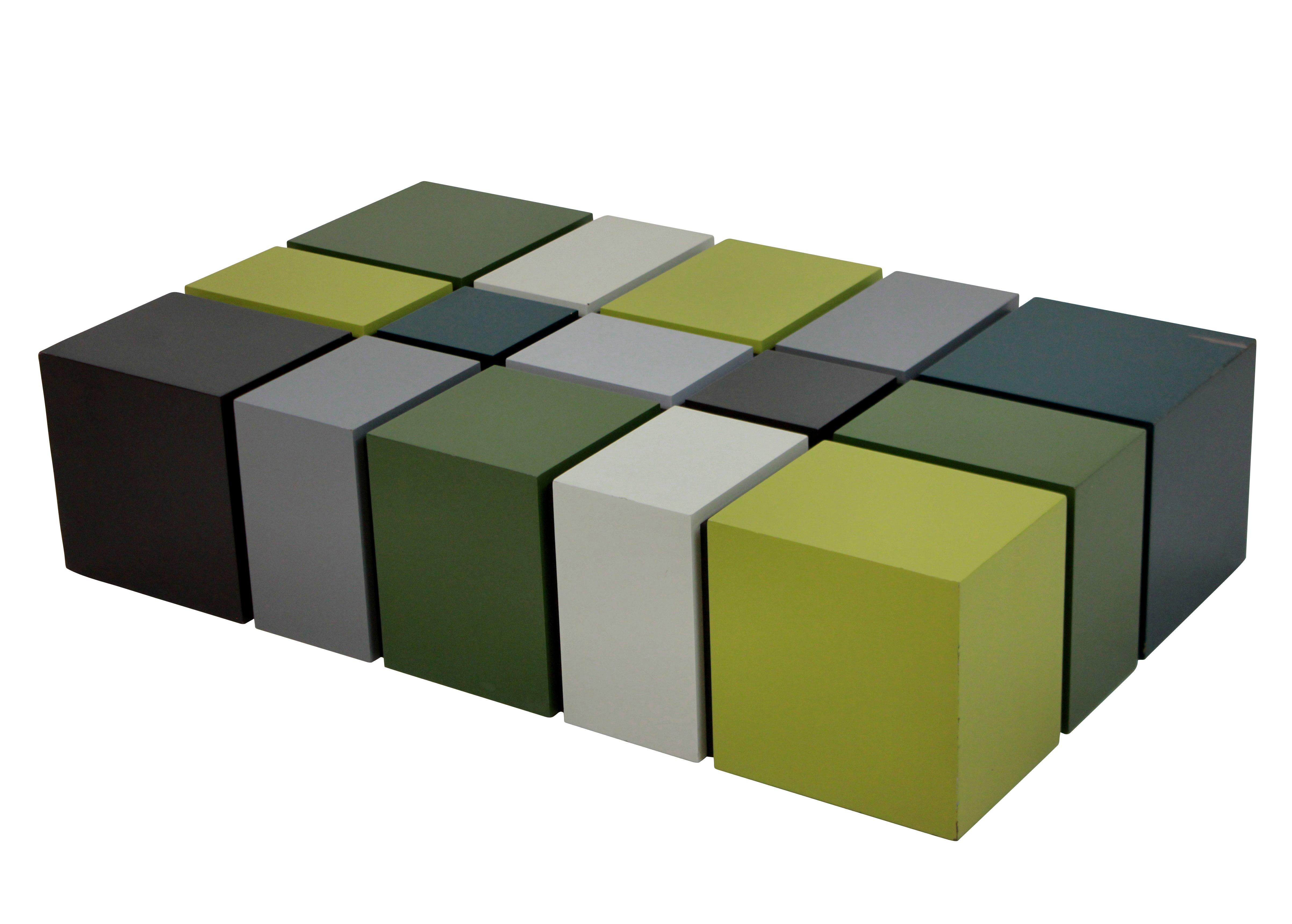 Unusual Cubist Occasional Table in Great Colors For Sale at 1stDibs