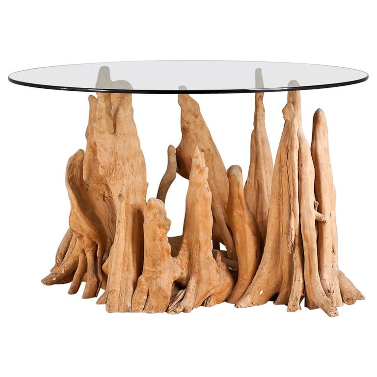 Unusual Cypress Root Table Base, 1960s at 1stDibs