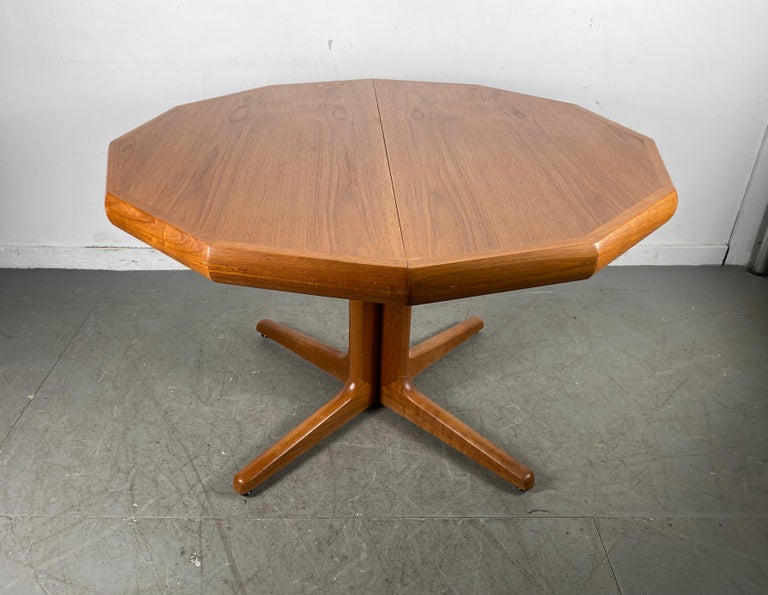 Unusual Danish Modern Teak "DECAGON" '10 Sided' Expandable Dining Table ...