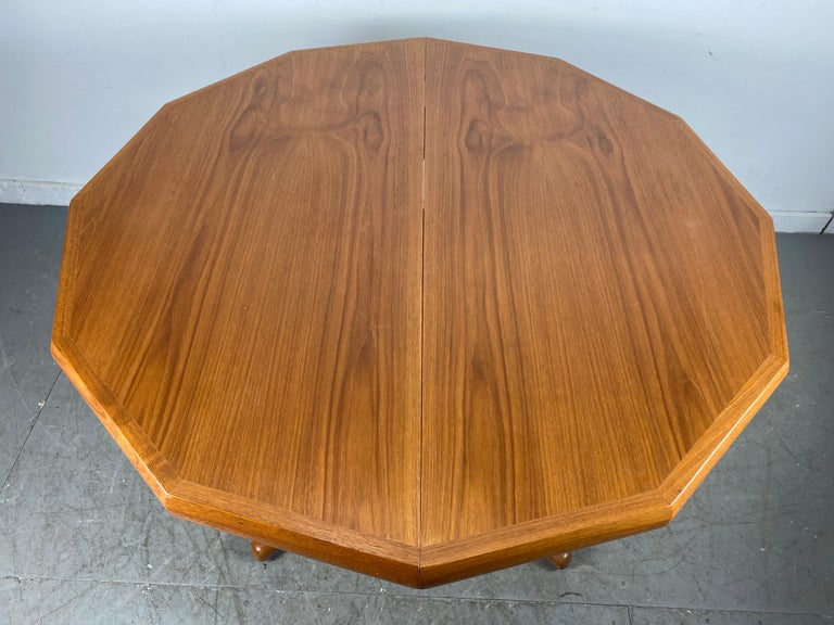 Unusual Danish Modern Teak "DECAGON" '10 Sided' Expandable Dining Table ...