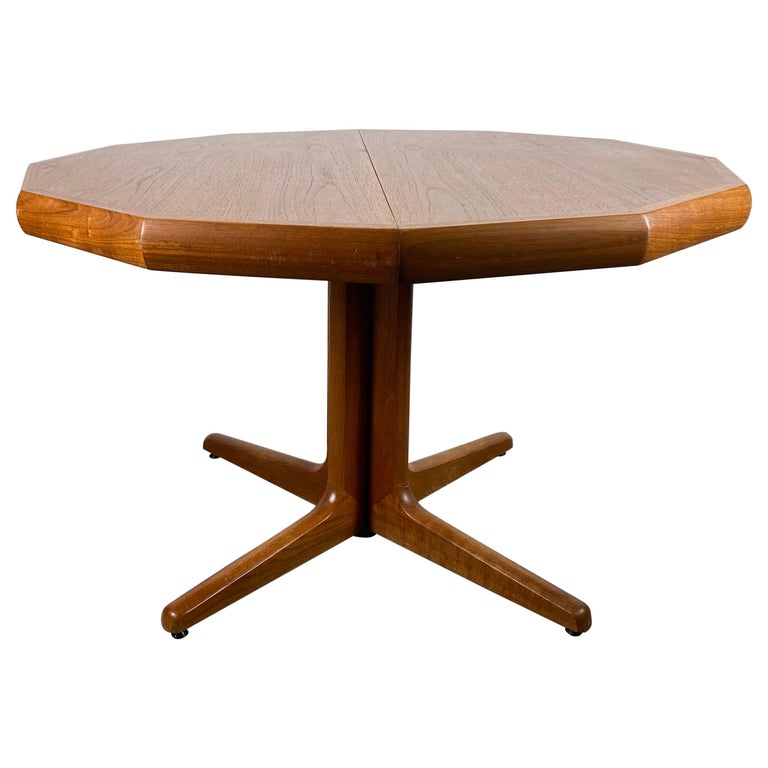Unusual Danish Modern Teak "DECAGON" '10 Sided' Expandable Dining Table ...