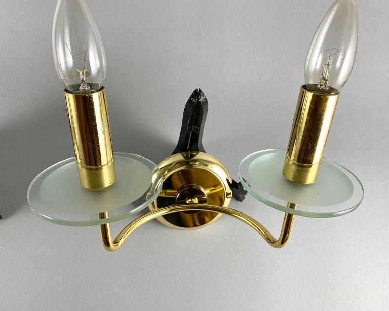 Unusual Designer Wall Sconces by Massive, Belgium Set 2 Vintage Wall ...