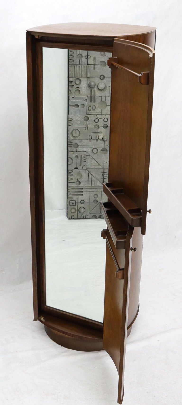 Unusual Double Sided Swivel Cylinder Shape Dresser Cheval Mirror Combo ...