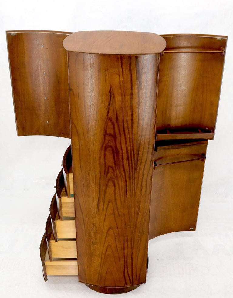 Unusual Double Sided Swivel Cylinder Shape Dresser Cheval Mirror Combo ...