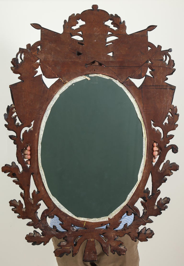 Unusual Ebonized Military Trophy Oval Mirror For Sale at 1stDibs ...