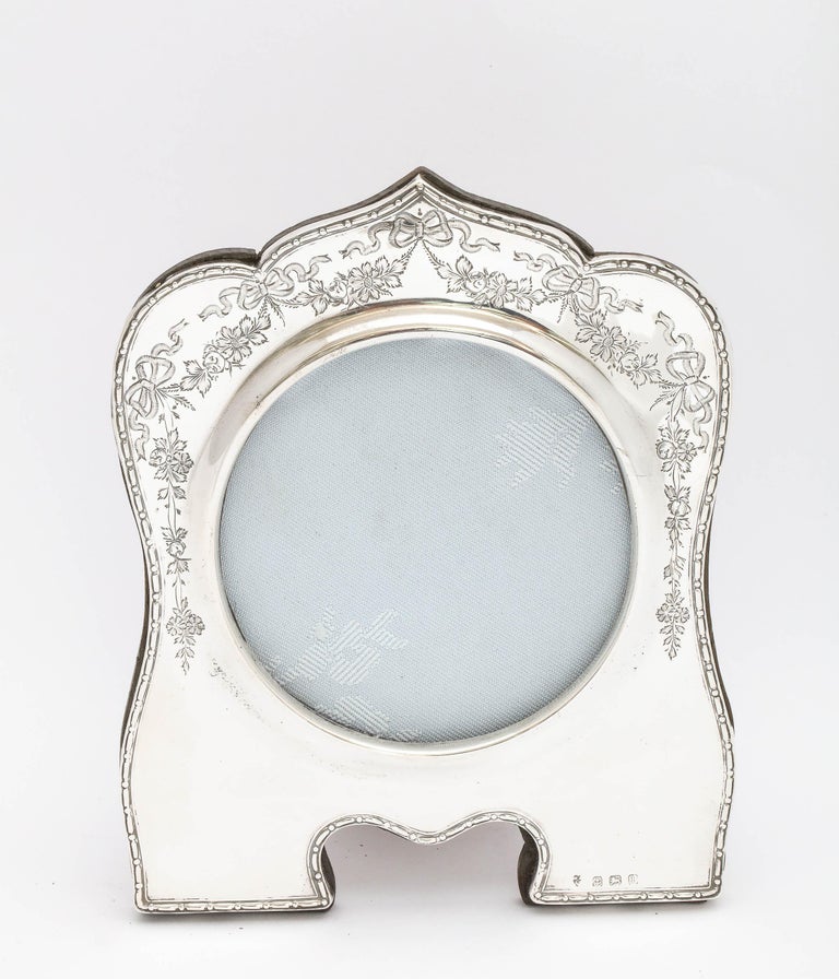 Unusual Edwardian Sterling Silver Wood-Backed Picture Frame For Sale at ...