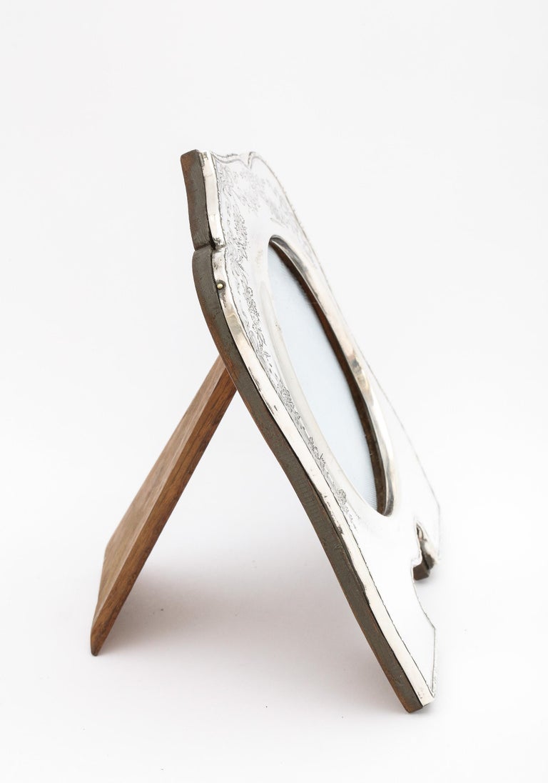 Unusual Edwardian Sterling Silver Wood-Backed Picture Frame For Sale at ...