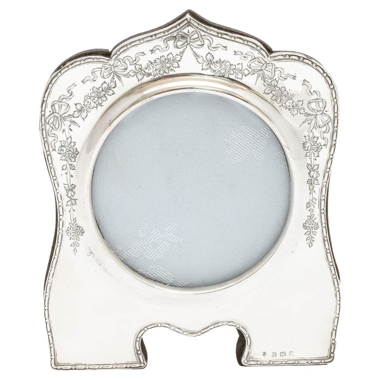 Unusual Edwardian Sterling Silver Wood-Backed Picture Frame For Sale at ...