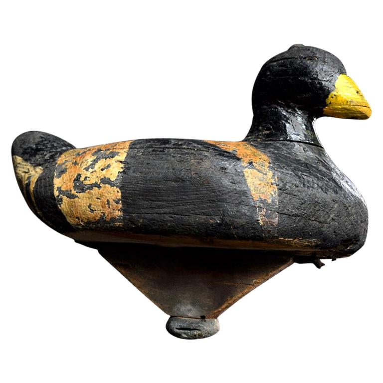 Monumental and Folky Original Painted Iron Duck at 1stDibs