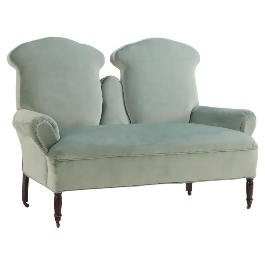 Unusual French Napoleon III upholstered settee. 19th century. For Sale ...