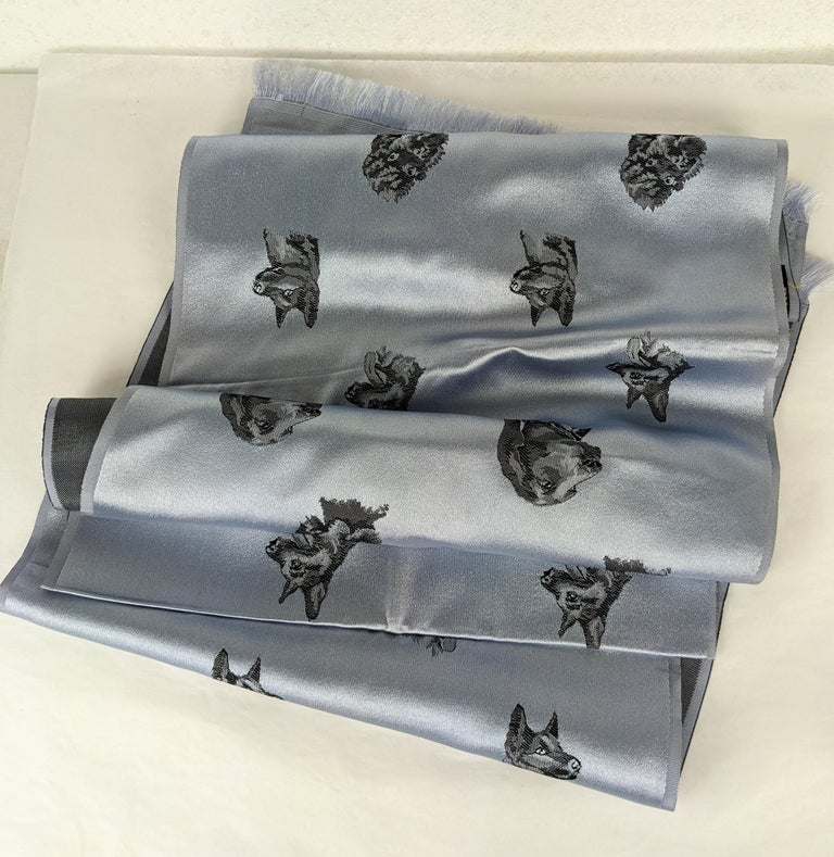 Unusual French Satin Jacquard Dog Muffler For Sale at 1stDibs