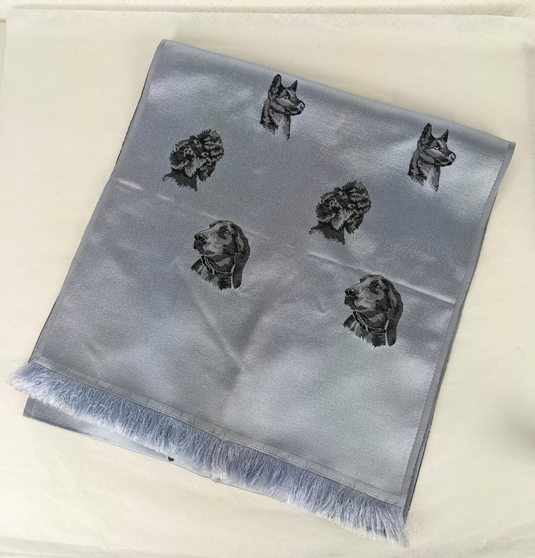Unusual French Satin Jacquard Dog Muffler For Sale at 1stDibs