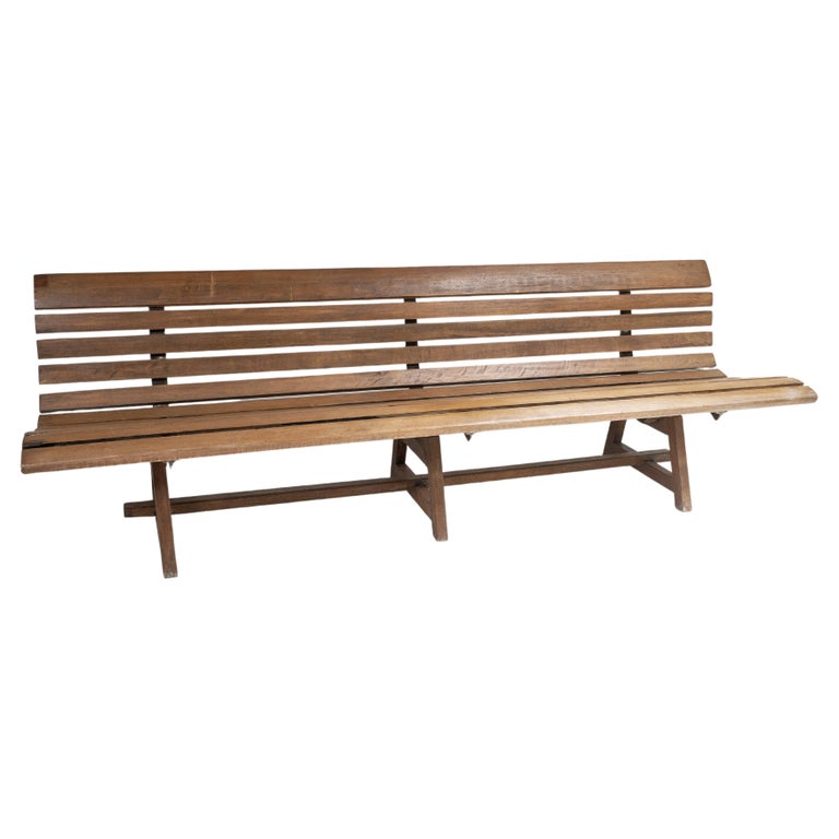 Unusual Hardwood Iroko and Cast Iron Garden Bench Porch Logia Seating ...