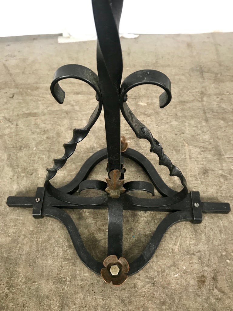 Unusual Iron and Copper Arts and Crafts Double Smoking Stand with Cigar ...