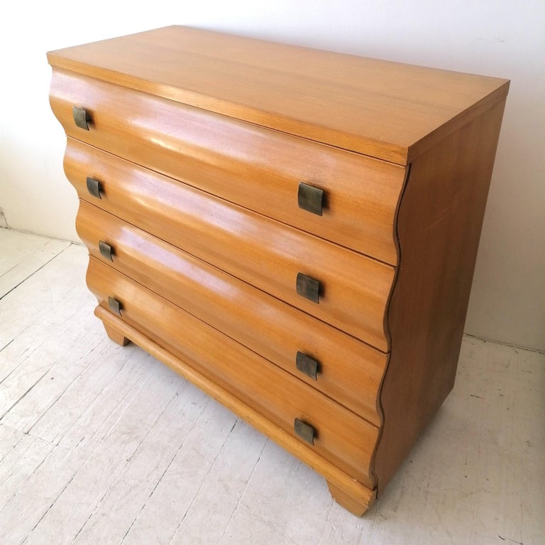 Unusual Large Vintage, Tall, Wavy Profile Post Modern Drawer Cabinet ...