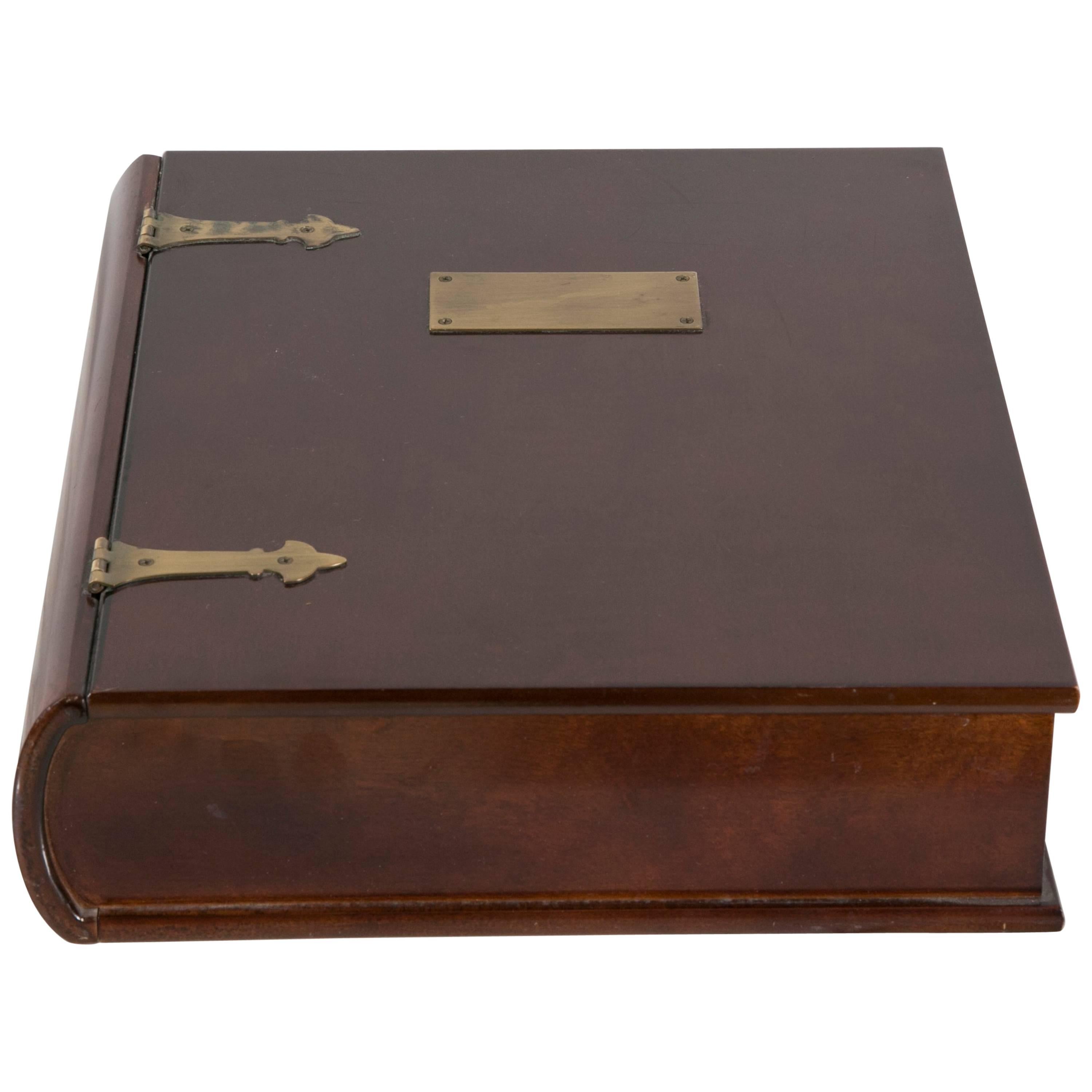 Unusual Mahogany Book-Shaped Box For Sale at 1stDibs | book shaped box