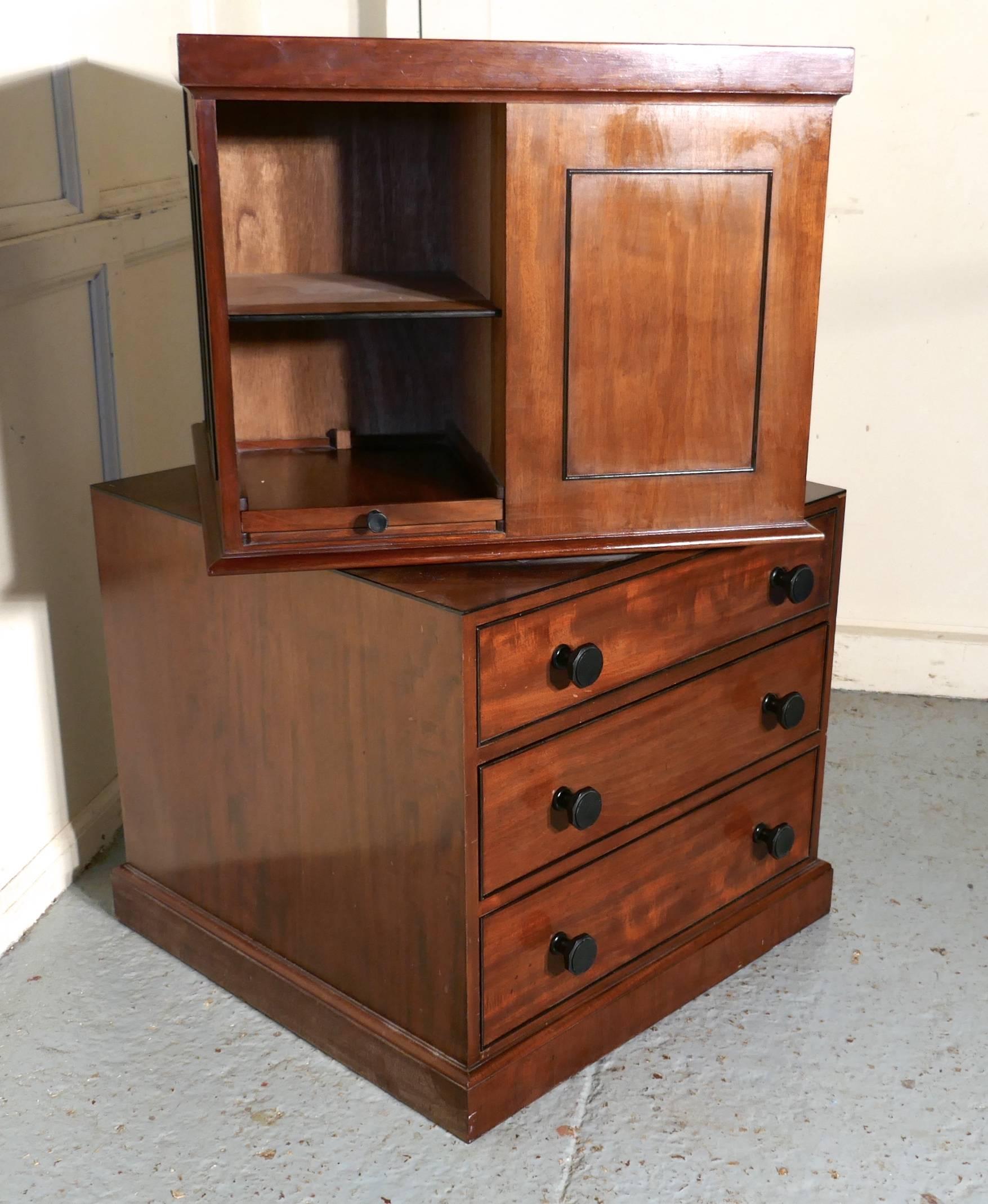 Unusual Mahogany Revolving Bookcase, Batchelor's Filing Cabinet at ...
