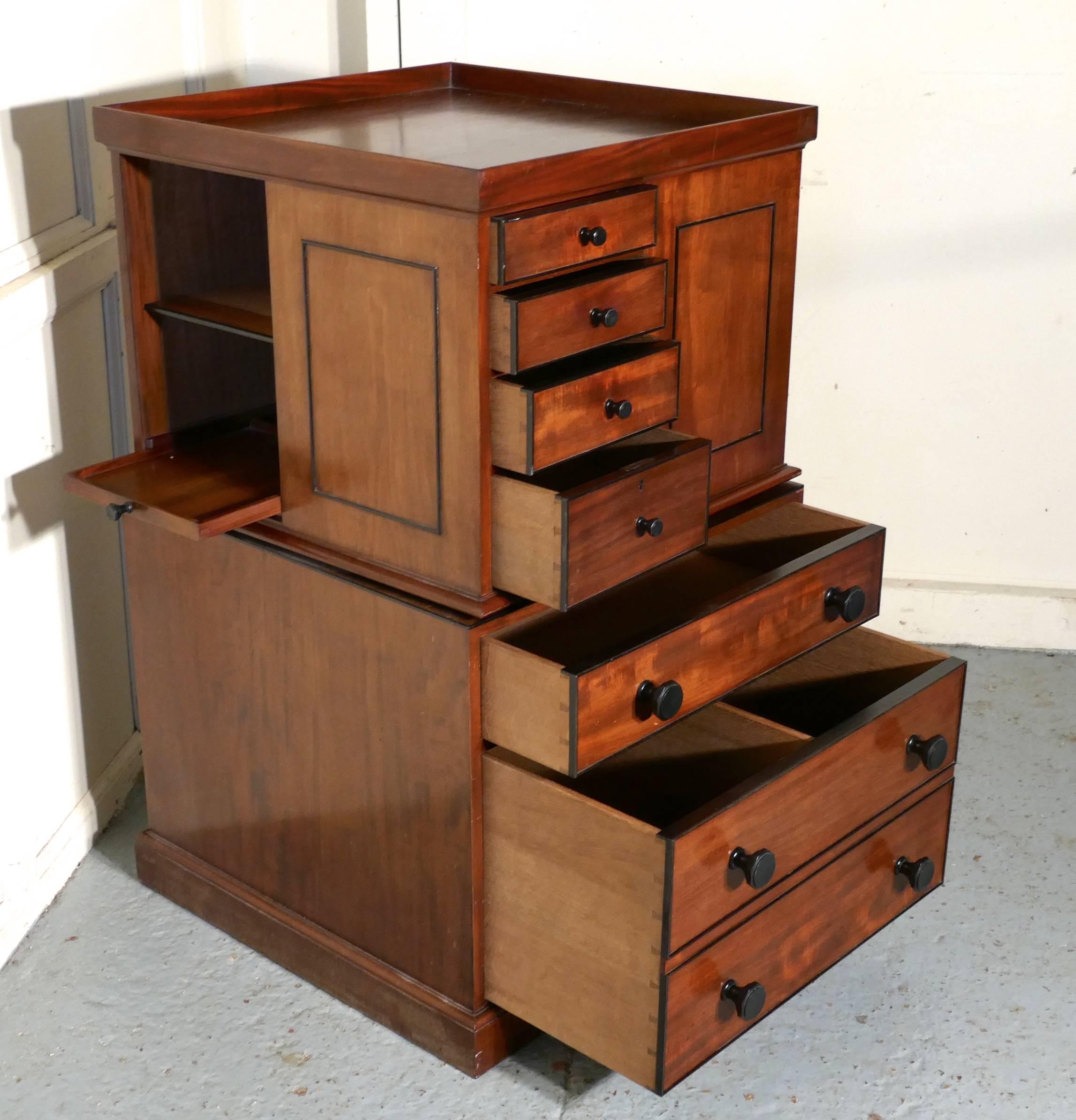 Unusual Mahogany Revolving Bookcase, Batchelor's Filing Cabinet at ...