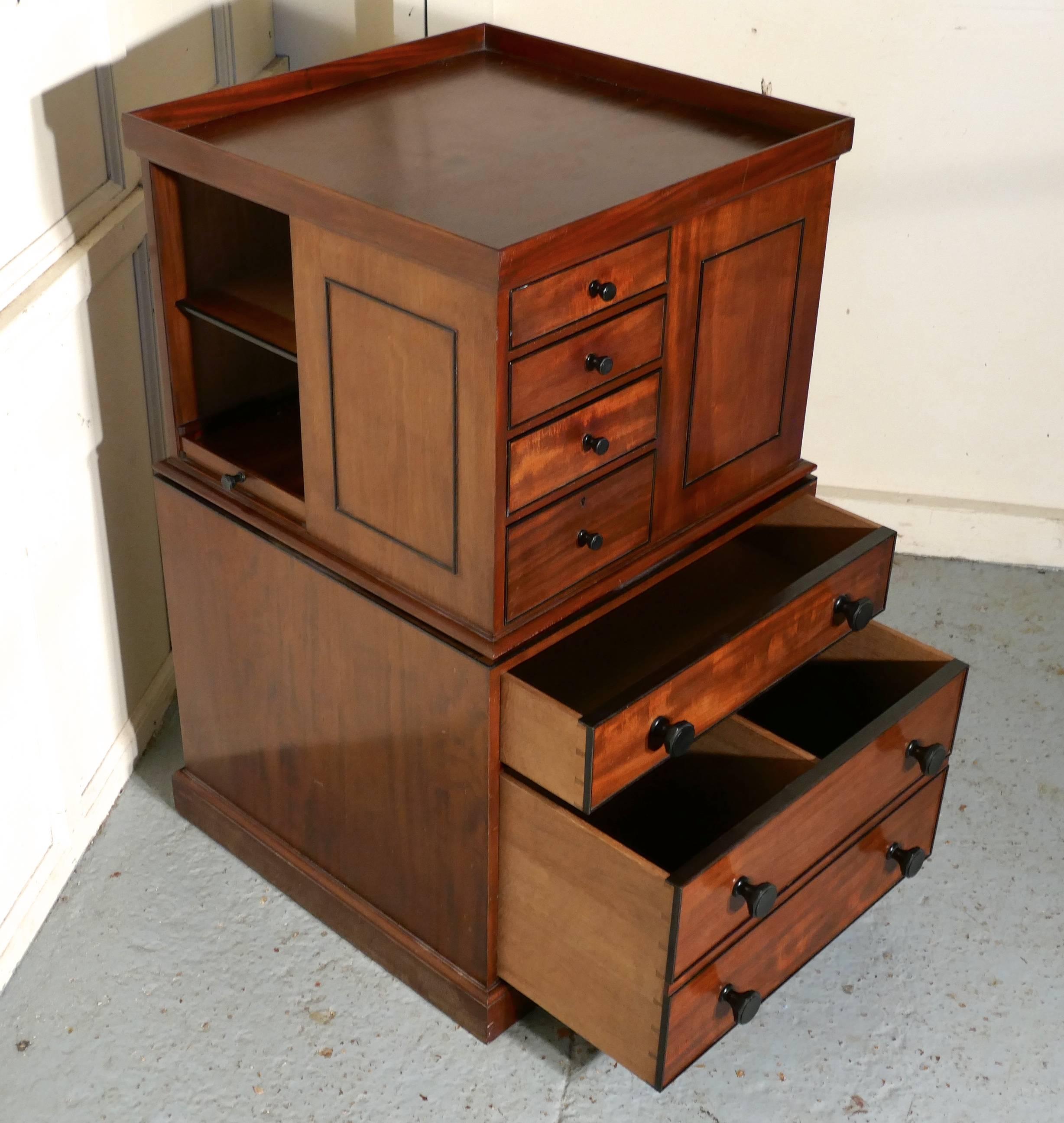 Unusual Mahogany Revolving Bookcase, Batchelor's Filing Cabinet at ...