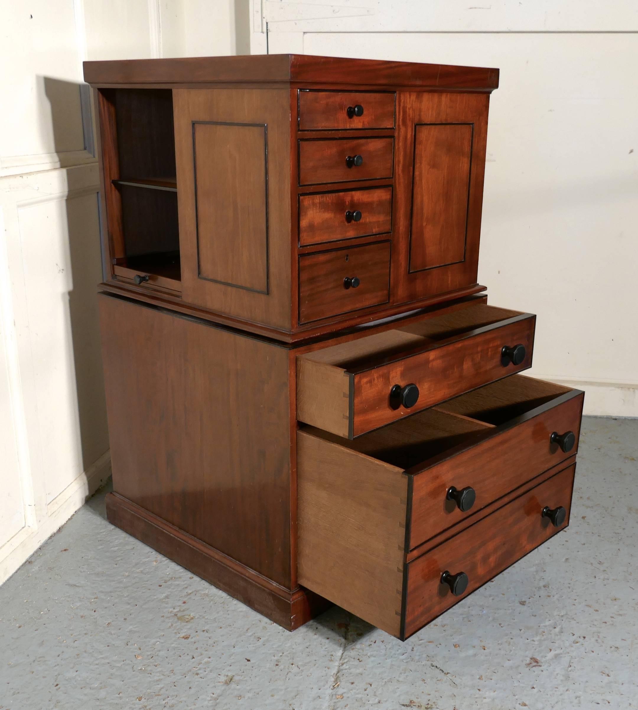 Unusual Mahogany Revolving Bookcase, Batchelor's Filing Cabinet at ...