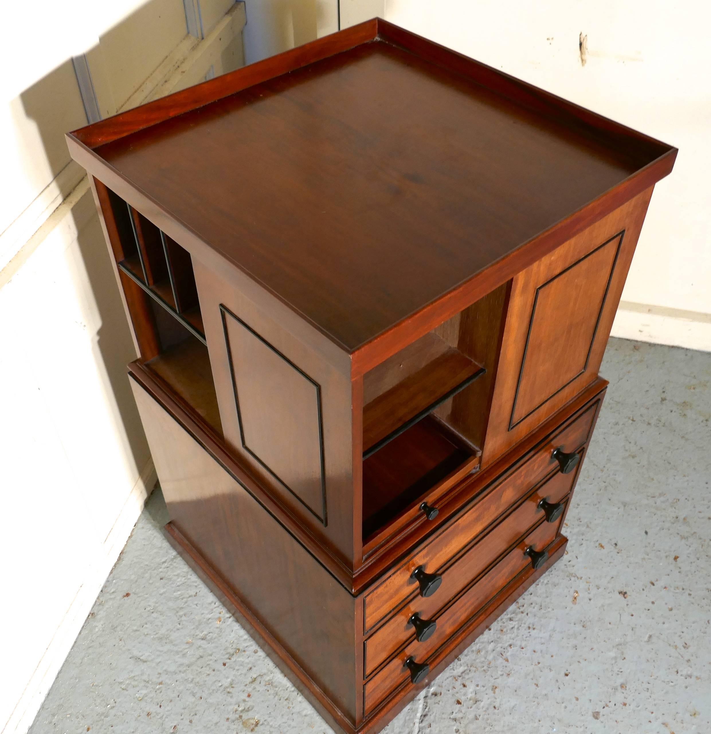 Unusual Mahogany Revolving Bookcase, Batchelor's Filing Cabinet at ...