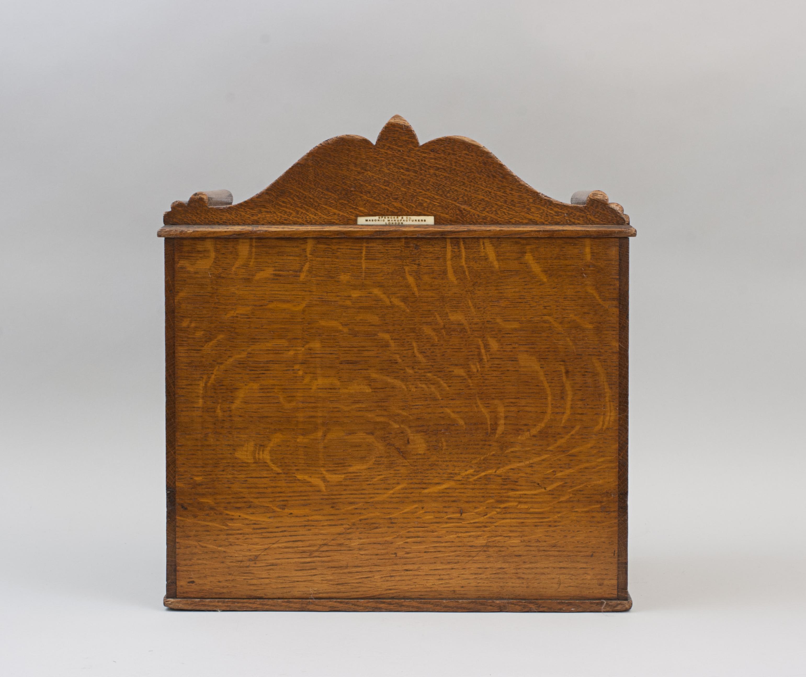 Unusual Masonic Oak Ballot Box. For Sale at 1stDibs