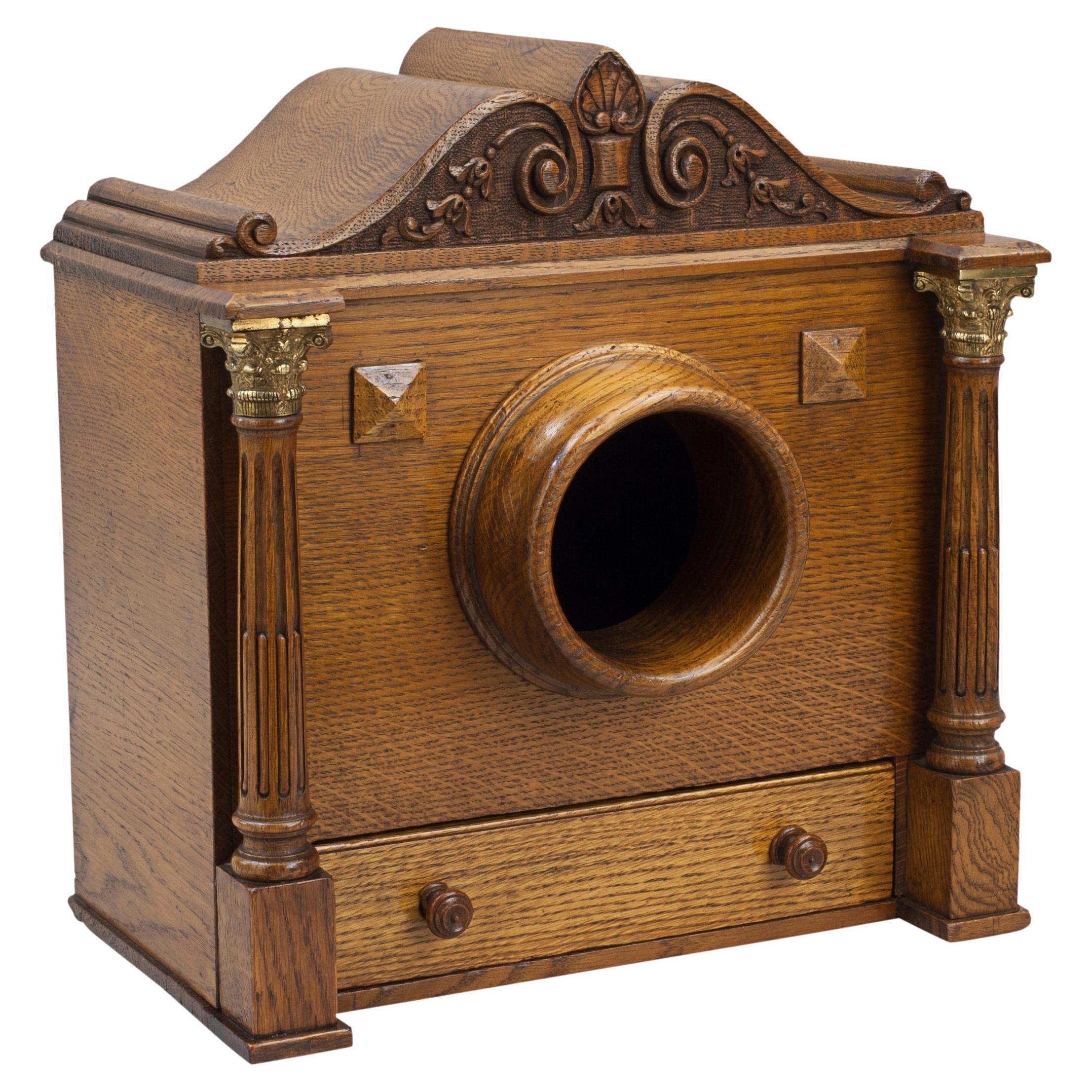 Unusual Masonic Oak Ballot Box. For Sale at 1stDibs