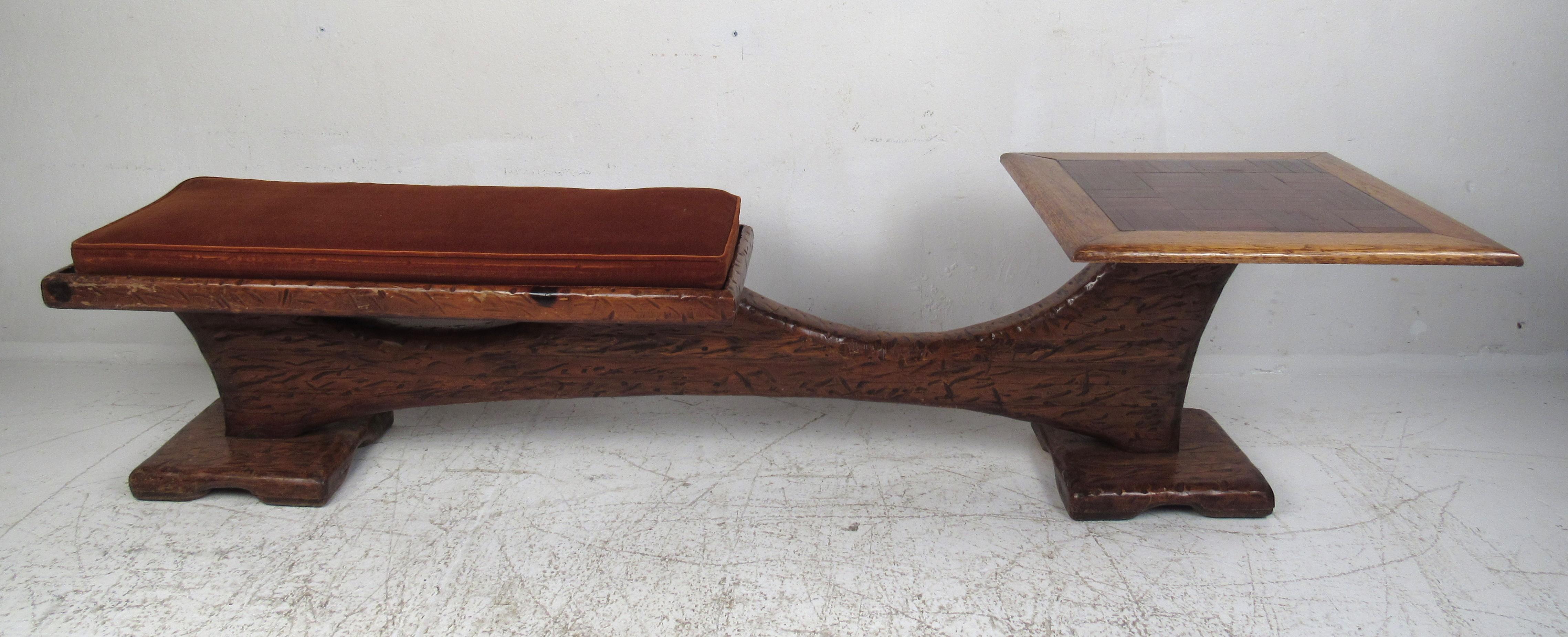 Unusual Mid-Century Modern Witco Style Bench and Table For Sale at ...