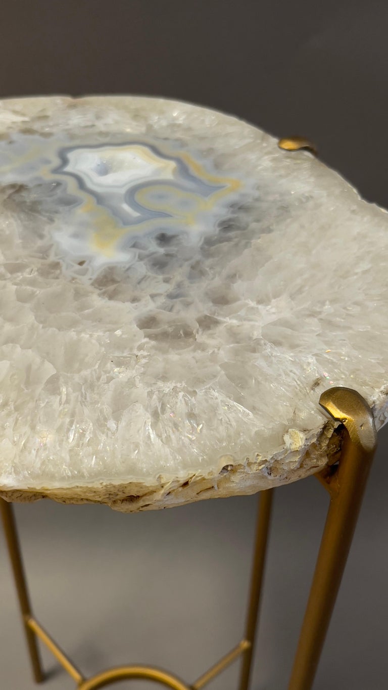 Unusual Modern Handcrafted Geode Drinks Table For Sale at 1stDibs