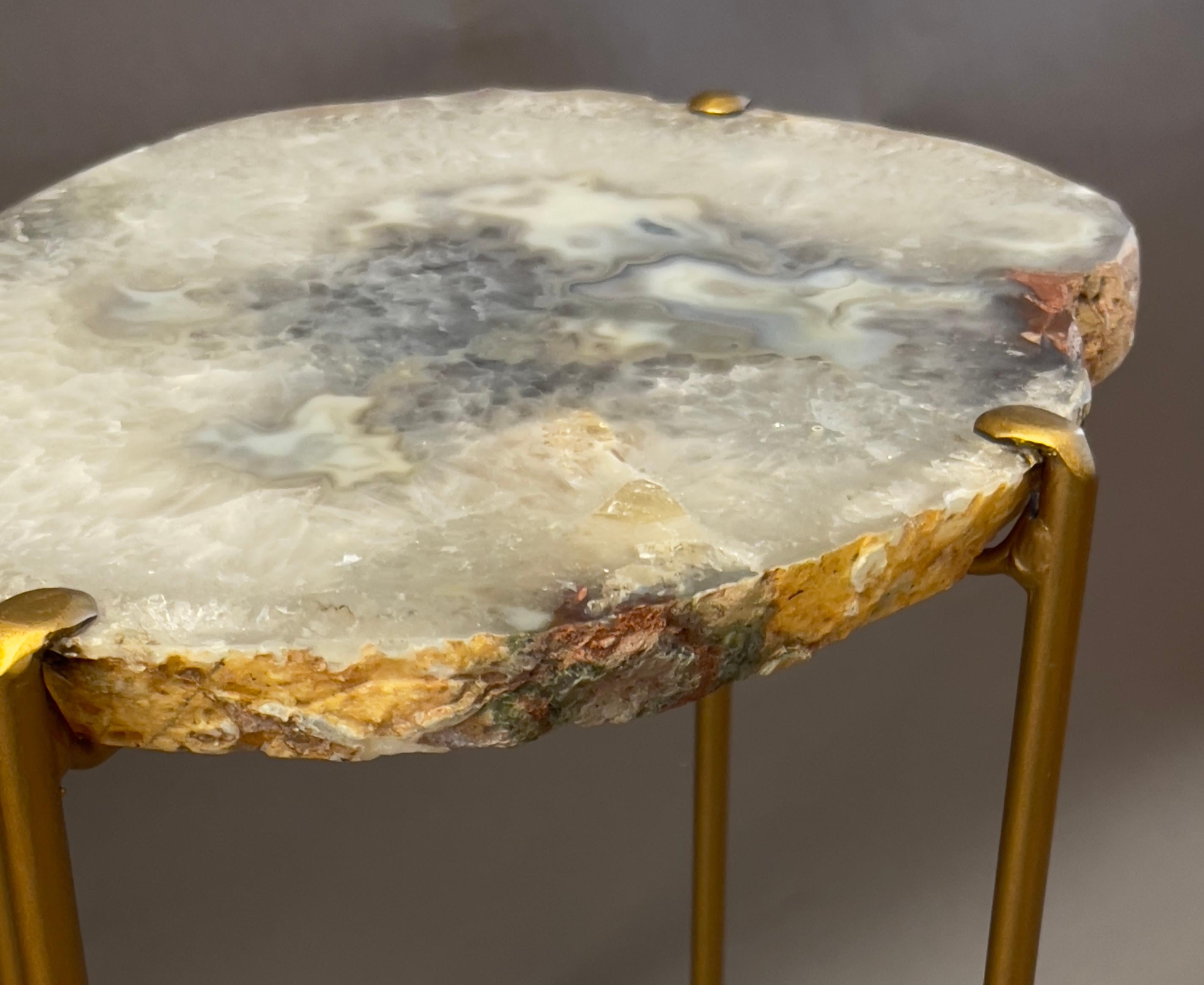 Unusual Modern Handcrafted Geode Drinks Table For Sale at 1stDibs