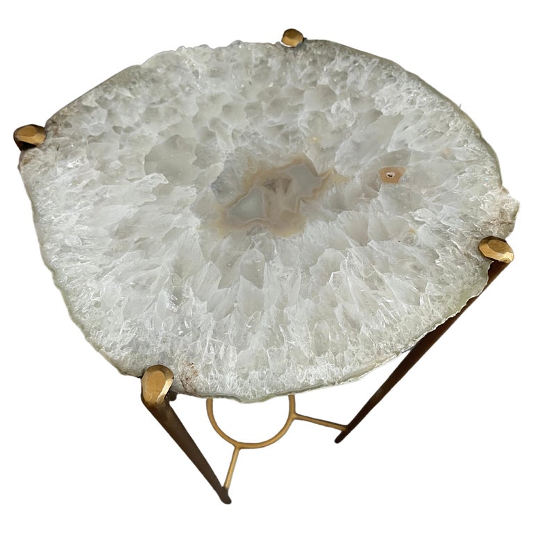 Unusual Modern Handcrafted Geode Drinks Table For Sale at 1stDibs