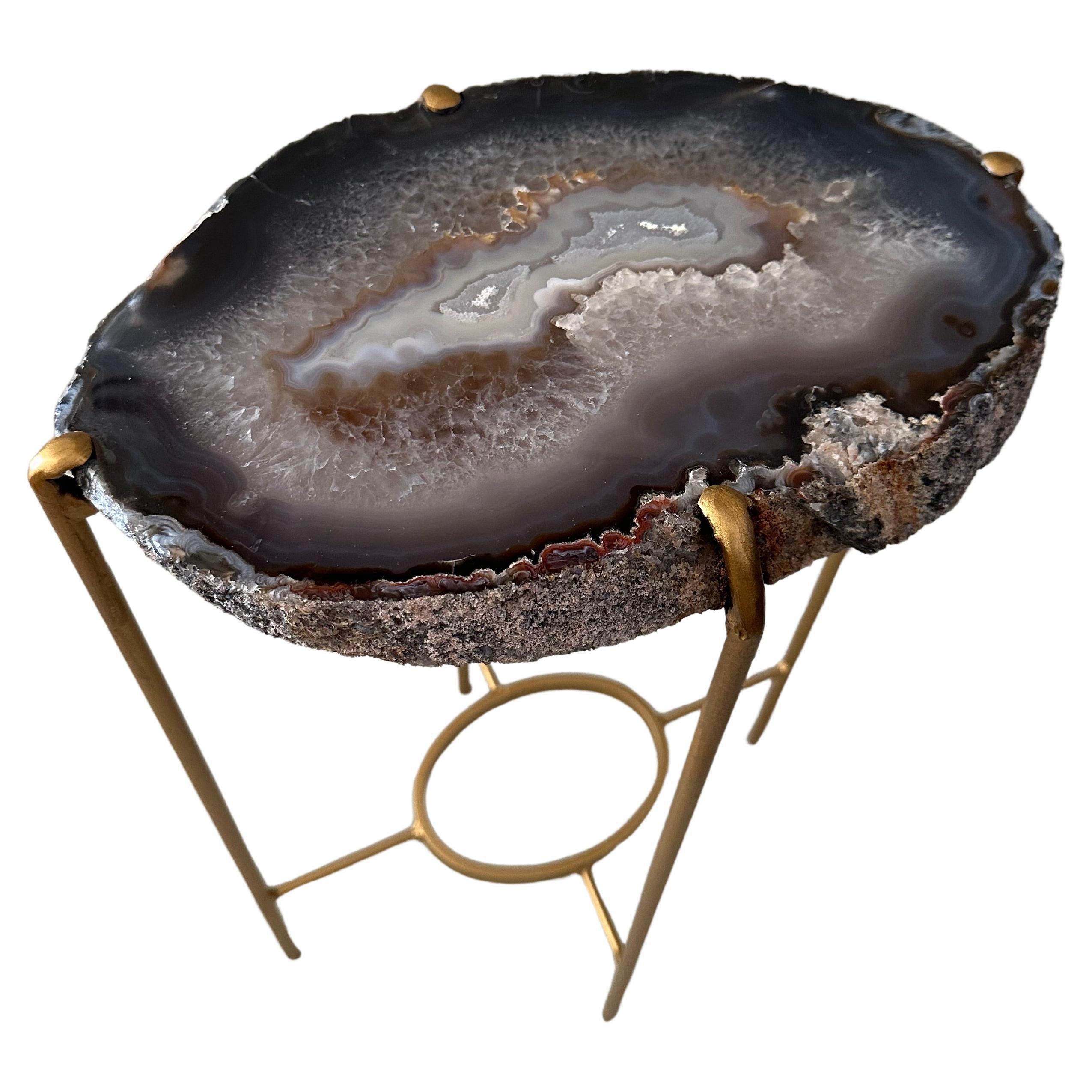 Unusual Modern Handcrafted Geode Drinks Table at 1stDibs