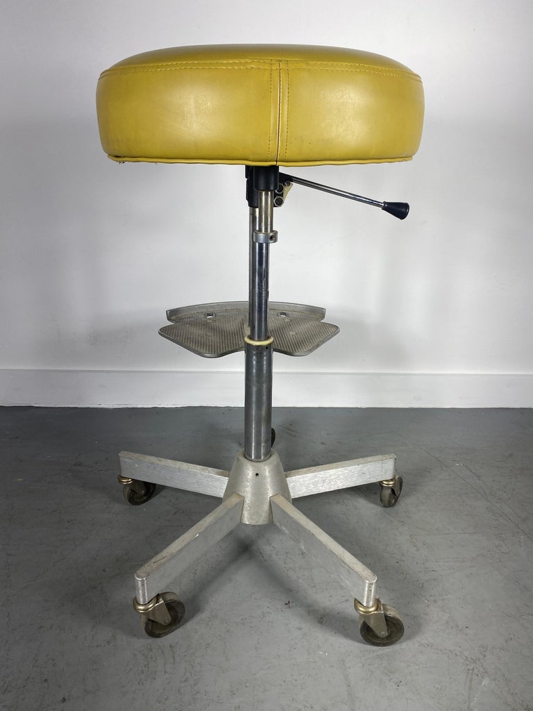 Unusual Modern Industrial Adjustable Height Dental / Task Stool by Den ...