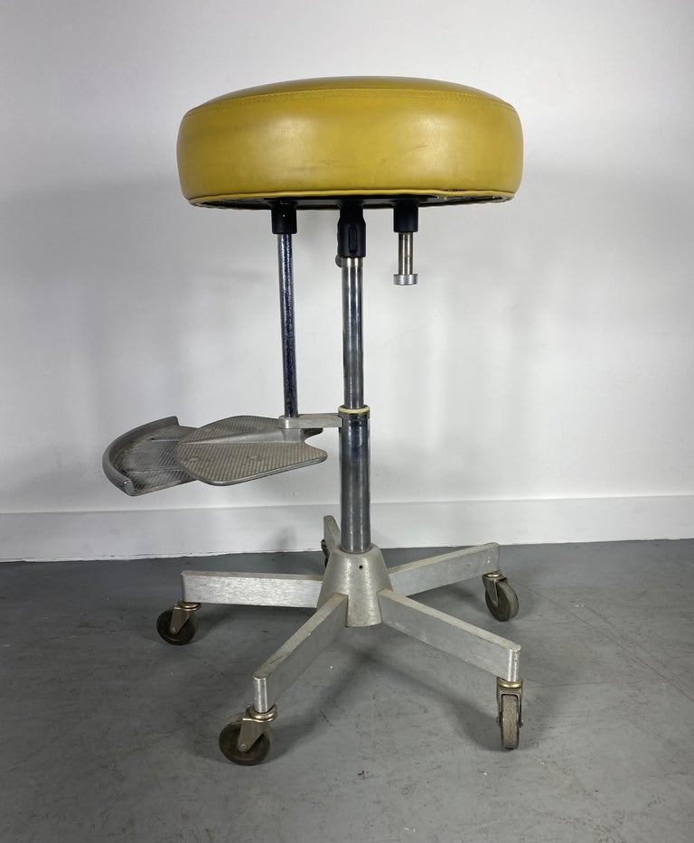 Unusual Modern Industrial Adjustable Height Dental / Task Stool by Den ...