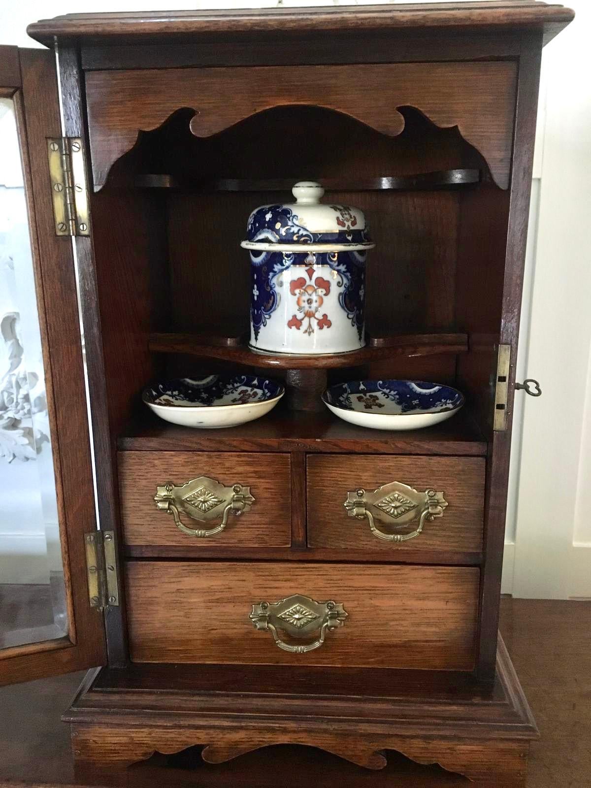 Unusual Oak Smokers Cabinet at 1stDibs | antique smokers cabinet ...
