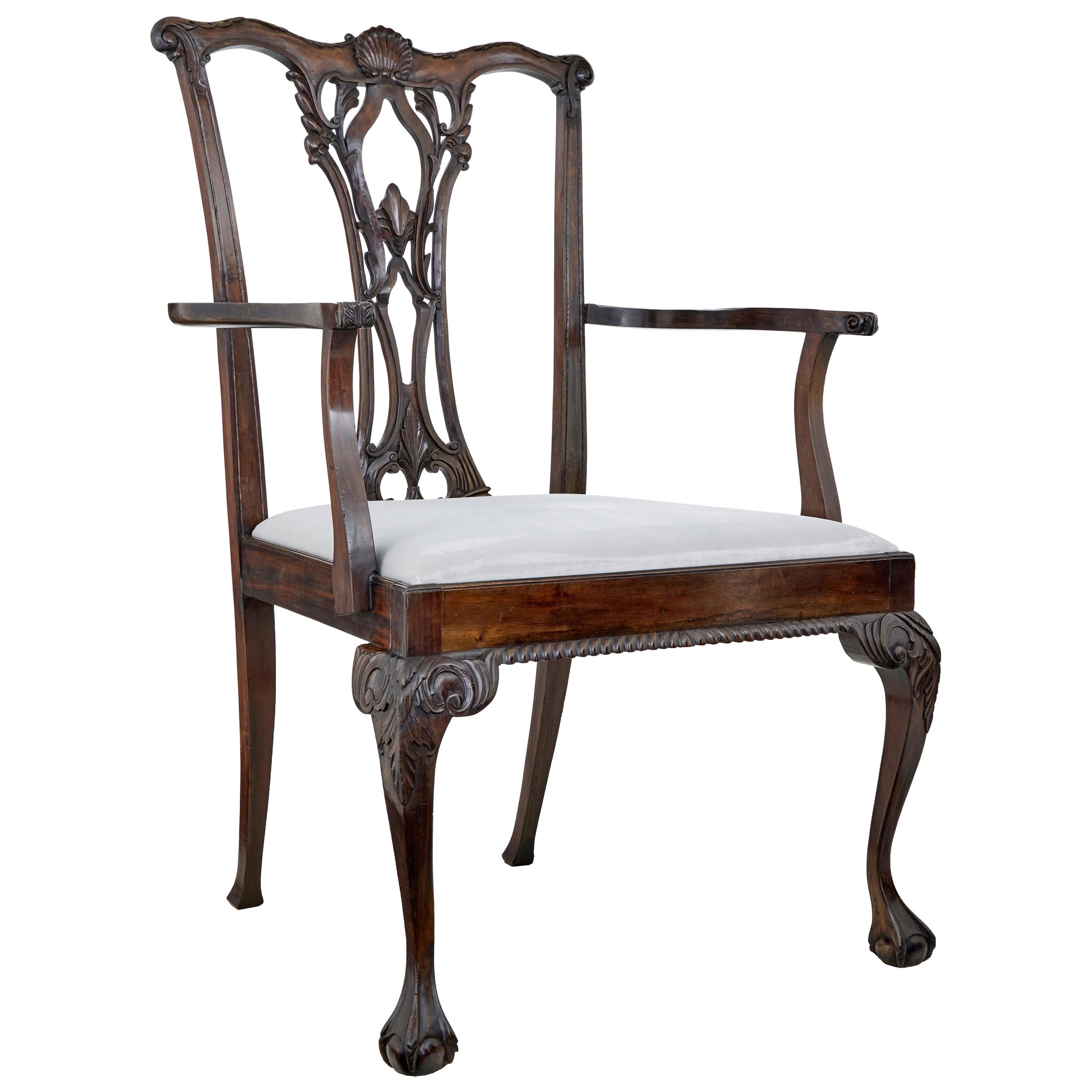 Unusual Oversized Chippendale Style Mahogany Dining Chair for Shop ...