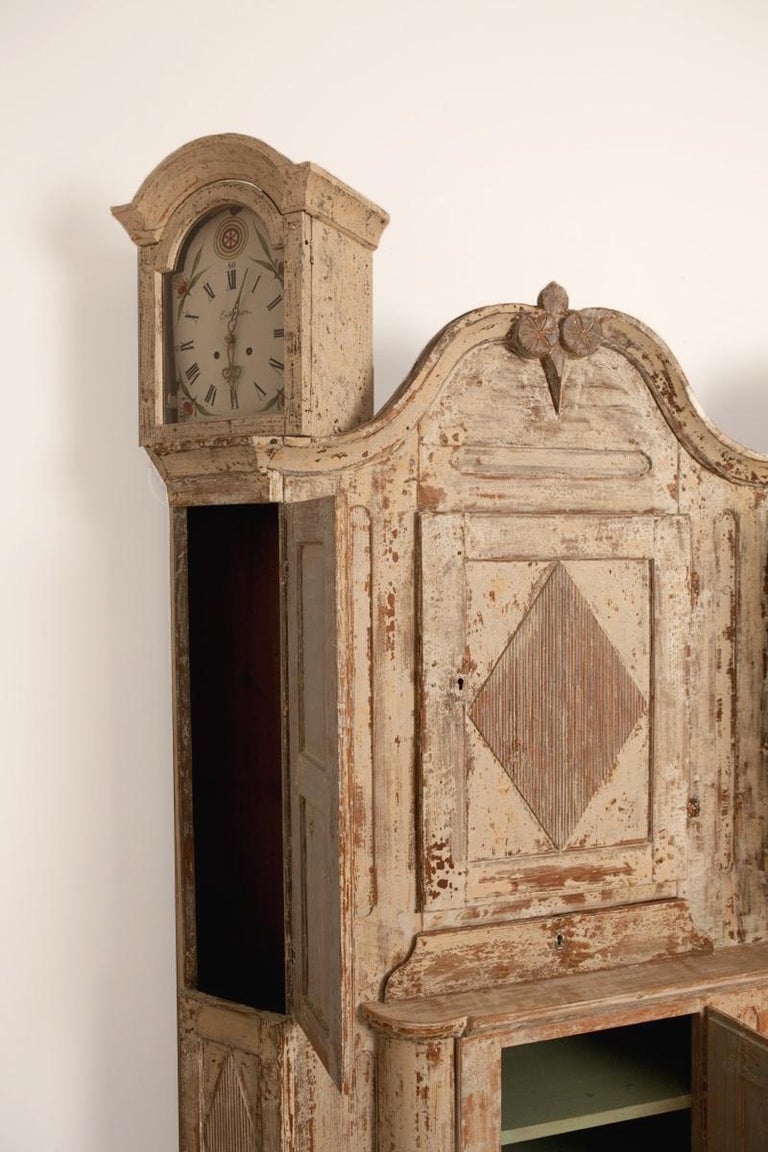 Unusual Pair of Gustavian Corner Clock Cabinets, Origin Mora, Sweden ...