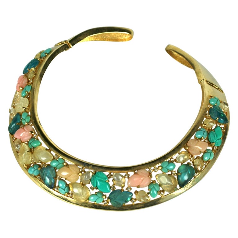 Unusual Pastel Fruit Salad Collar For Sale at 1stDibs