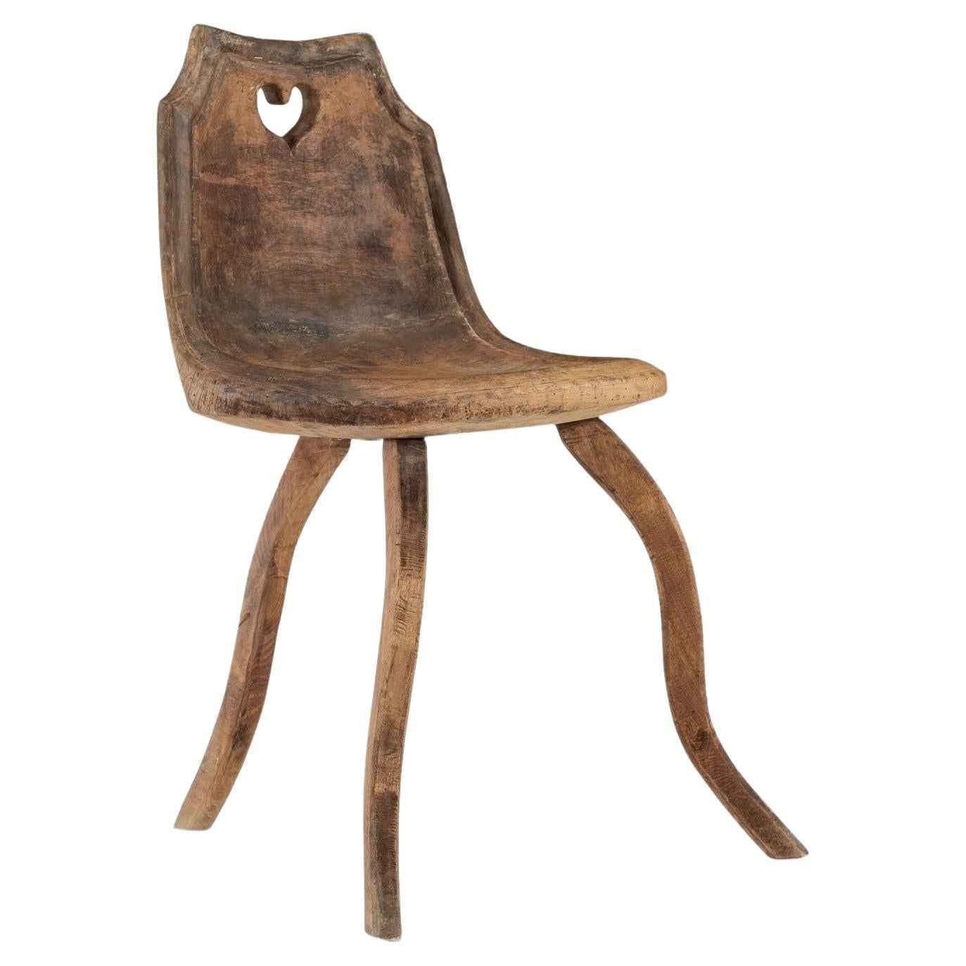 Unusual Hand-Carved Tree Trunk Chair For Sale at 1stDibs