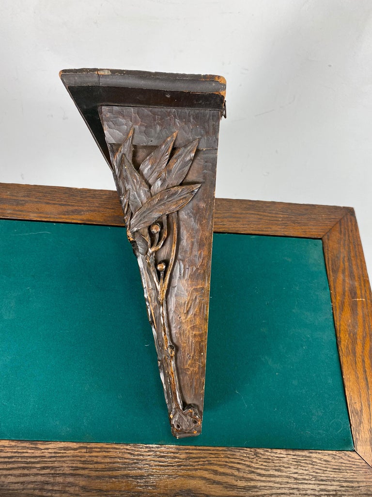 Unusual Relief Carved Art Nouveau Wall Shelf Bracket, Surrealist ...