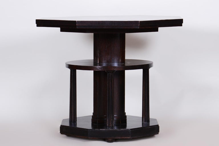 Unusual Restored Czech Cubist Oak Side Table, Czechia, 1910-1919 For ...