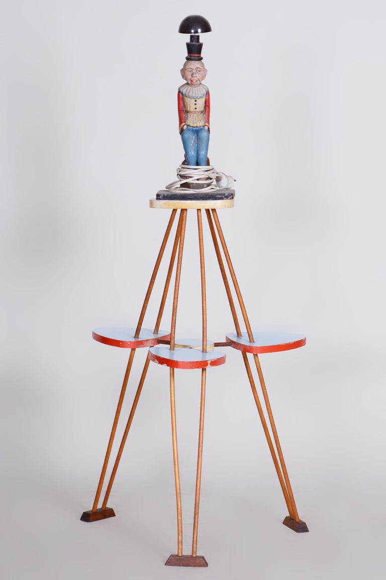 Unusual Restored Mid-Century Flower Stand, Beech and Umakart, Czechia ...