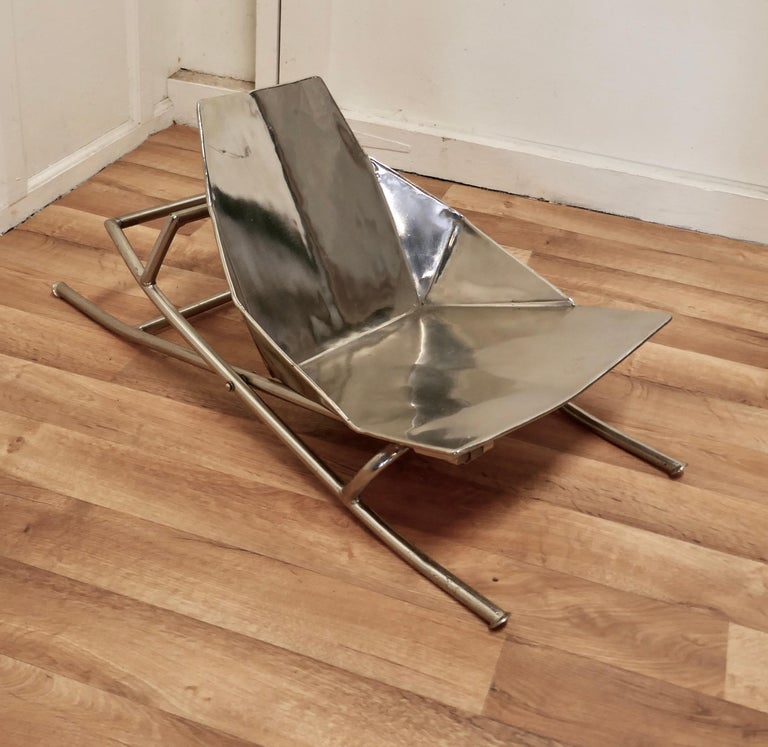 Unusual Steel Adjustable Designer Chair For Sale at 1stDibs