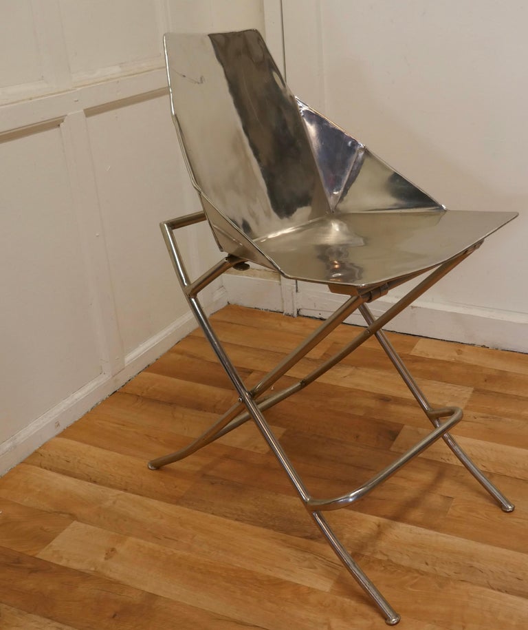 Unusual Steel Adjustable Designer Chair For Sale at 1stDibs